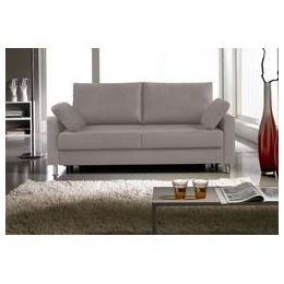 Schlafsofa Bali "Halifax" Sofas Gr. B/H/T: 166cm x 90cm x 95cm, Struktur fein, Bultex Komfortpolsterung im Sitzteil, grau (hellgrau)