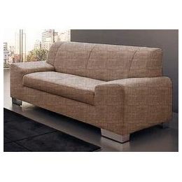 2-Sitzer DOMO collection "Alisson" Sofas Gr. B/H/T: 164cm x 75cm x 83cm, Struktur, ohne Funktion, braun (braun/beige)