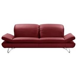 3-Sitzer Places of Style "San Angelo" Sofas Gr. B/H/T: 232cm x 96cm x 95cm, NaturLEDER Uruguay, rot