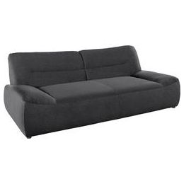 2,5-Sitzer DOMO collection "Cesena" Sofas Gr. B/H/T: 224cm x 81cm x 109cm, Struktur fein, mit Wellenunterfederung, grau (anthrazit)