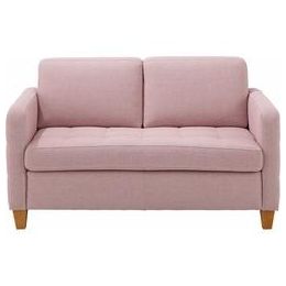 2-Sitzer Home Affaire "Earl" Sofas Gr. B/H/T: 133cm x 78cm x 78cm, Struktur fein, rosa (flamingo)