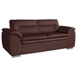 2,5-Sitzer COTTA "Leandra" Sofas Gr. B/H/T: 205 cm x 88 cm x 90 cm, Luxus-Microfaser, braun