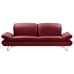 3-Sitzer Places of Style "San Angelo" Sofas Gr. B/H/T: 232cm x 96cm x 95cm, NaturLEDER Frederica, rot