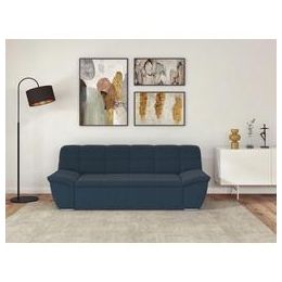 2-Sitzer DOMO collection "Splash" Sofas Gr. B/H/T: 211cm x 76cm x 96cm, Struktur fein, Aus FSC-zertifiziertem Holzwerkstoff, blau (dunkelblau) 2-Sitzer-Sofa Polstermöbel Sofas