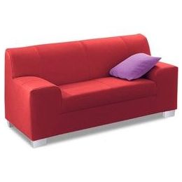 2-Sitzer DOMO collection "Amando" Sofas Gr. B/H/T: 142cm x 74cm x 79cm, Microfaser PRIMABELLE, ohne Funktion, rot