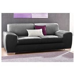 2-Sitzer DOMO collection "Ricardo" Sofas Gr. B/H/T: 204cm x 81cm x 95cm, Luxus-Kunstleder, ohne Funktion, schwarz