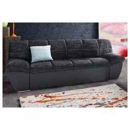 2-Sitzer DOMO collection "Splash" Sofas Gr. B/H/T: 211cm x 76cm x 96cm, Kunstleder SOFTLUX-Struktur, Aus FSC-zertifiziertem Holzwerkstoff, schwarz (schwarz/pepper) 2-Sitzer-Sofa Polstermöbel Sofas