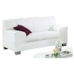 2-Sitzer DOMO collection "Amando" Sofas Gr. B/H/T: 142cm x 74cm x 79cm, NaturLEDER, ohne Funktion, beige (keramik)