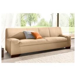 2-Sitzer DOMO collection "Norma Top" Sofas Gr. B/H/T: 192 cm x 77 cm x 90 cm, NaturLEDER, ohne Funktion, braun (cappuccino)