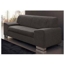 2-Sitzer DOMO collection "Alisson" Sofas Gr. B/H/T: 164cm x 75cm x 83cm, Microfaser, ohne Funktion, grau (anthrazit)