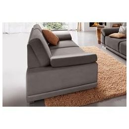 Sit & More 2,5-Sitzer SIT & MORE "Coria" Sofas Gr. B/H/T: 191cm x 80cm x 99cm, Kunstleder SOFTLUX, grau (elefant)