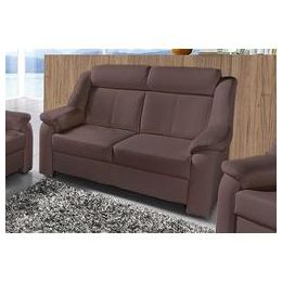 Sit & More 2-Sitzer SIT & MORE "Basel" Sofas Gr. B/H/T: 140cm x 98cm x 95cm, Kunstleder SOFTLUX, braun (mokka)