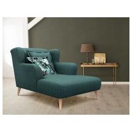 Loveseat Home Affaire "Baggio" Sessel Gr. Veloursstoff, B/H/T: 101 cm x 99 cm x 152 cm, blau (ocean)