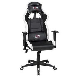 Gaming-Stuhl Duo Collection "Game-Rocker G-10", schwarz (schwarz, weiß, schwarz), B:66cm H:125cm T:66cm, Stühle