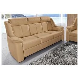 Sit & More 3-Sitzer SIT & MORE "Basel" Sofas Gr. B/H/T: 190cm x 98cm x 95cm, NaturLEDER-Kunstleder, braun (cappuccino)