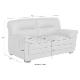 2-Sitzer COTTA "Royale" Sofas Gr. B/H/T: 160 cm x 86 cm x 90 cm, Luxus-Microfaser, braun