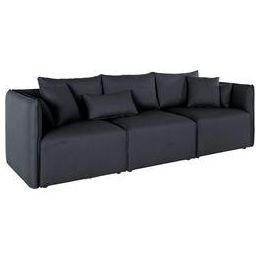 3-Sitzer Andas "Nöre" Sofas Gr. B/H/T: 262cm x 74cm x 90cm, Webstoff, grau (anthrazit) 3 Teile, in vielen Bezugsqualitäten und Farben s. auch "Nöre"