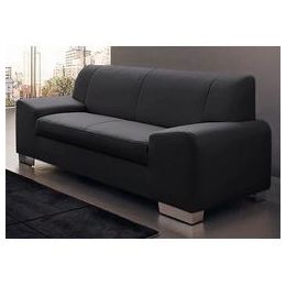 2-Sitzer DOMO collection "Alisson" Sofas Gr. B/H/T: 164cm x 75cm x 83cm, Luxus-Kunstleder, ohne Funktion, schwarz