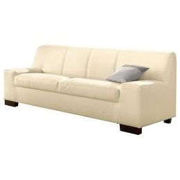 3-Sitzer DOMO collection "Norma Top" Sofas Gr. B/H/T: 212cm x 77cm x 90cm, Kunstleder SOFTLUX, ohne Funktion, beige (creme)