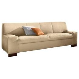 2-Sitzer DOMO collection "Norma" Sofas Gr. B/H/T: 192 cm x 74 cm x 85 cm, NaturLEDER, ohne Funktion, braun (cappuccino)