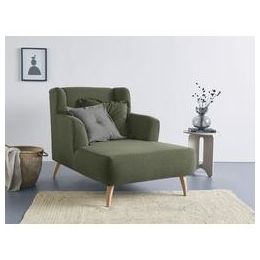 Loveseat Home Affaire "Baggio" Sessel Gr. Struktur fein, B/H/T: 101 cm x 99 cm x 152 cm, grün