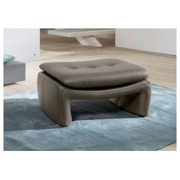 Hocker Places of Style "Luna" Gr. B/H/T: 80cm x 44cm x 65cm, NaturLEDER LongLife300, grau (taupe) Sitzhocker Hocker