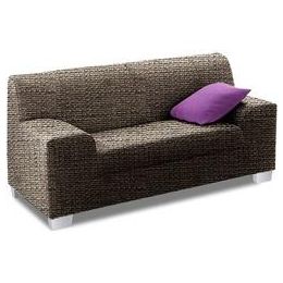 2-Sitzer DOMO collection "Amando" Sofas Gr. B/H/T: 142 cm x 74 cm x 79 cm, Struktur, ohne Funktion, braun (braun, beige)