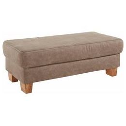 Hocker exxpo - SOFA FASHION "Croma" Gr. B/H/T: 137cm x 46cm x 55cm, Luxus-Microfaser, Hocker, grau (delfin) Polsterhocker