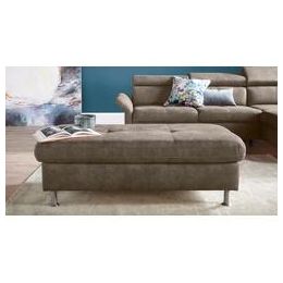 Hocker exxpo - SOFA FASHION "Maretto" Gr. B/H/T: 136cm x 46cm x 70cm, Luxus-Microfaser, Hocker, grau (delphin) Polsterhocker