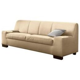 3-Sitzer DOMO collection "Norma Top" Sofas Gr. B/H/T: 212 cm x 77 cm x 90 cm, NaturLEDER, ohne Funktion, braun (cappuccino)