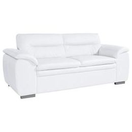 2,5-Sitzer COTTA "Leandra" Sofas Gr. B/H/T: 205cm x 88cm x 90cm, Kunstleder SOFTLUX, weiß (altweiß)