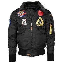 Bomberjacke Top Gun "TG20202013" Gr. 56 (XXL), schwarz Herren Jacken