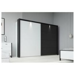 Schwebetürenschrank FORTE "High Rock" Schränke Gr. B/H/T: 269,9cm x 210,5cm x 61,2cm, 2 St., grau (secret grey / schwarz)