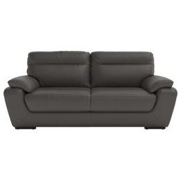 2-Sitzer Home Affaire "Brandy" Sofas Gr. B/H/T: 210 cm x 95 cm x 100 cm, Leder PAMPAS, grau (fango)