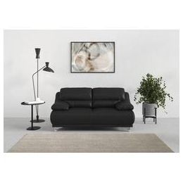 2-Sitzer COTTA "Maranello" Sofas Gr. H/T: 86cm x 93cm, Kunstleder SOFTLUX, schwarz