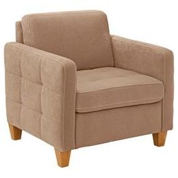 Sessel Home Affaire "Earl" Gr. Luxus-Microfaser ALTARA NUBUCK, B/H/T: 77cm x 78cm x 78cm, braun (schoko)