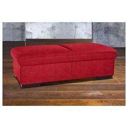 Hocker exxpo - SOFA FASHION "Salerno" Gr. B/H/T: 140cm x 46cm x 67cm, Microfaser PRIMABELLE, rot Polsterhocker Hocker