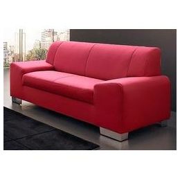 2-Sitzer DOMO collection "Alisson" Sofas Gr. B/H/T: 164cm x 75cm x 83cm, Kunstleder SOFTLUX, ohne Funktion, rot