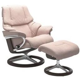 Relaxsessel stressless "Reno", pink (light pink q2 faron), B:79cm H:99cm T:75cm, Leder BATICK: BATICK ist ein leicht korrigiertes, durchgefärbtes und genarbtes Möbelleder, bei dem die meisten Unebenheiten und Spuren in der Regel entfernt wurden., Leder PALOMA: PALOMA ist ein durchgefärbtes Semianilin-Möbelleder mit natürlicher Narbung., ROHLEDER Stoff Q2 FARON: Ein fester zuverlässiger Bouclu00e9 