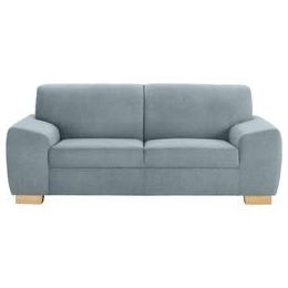 2-Sitzer DOMO collection "Incanto", blau (eisblau), B:200cm H:81cm T:89cm, Sofas