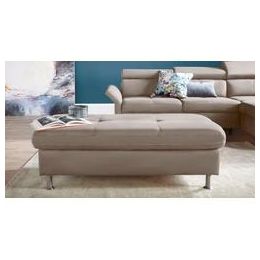 Hocker exxpo - SOFA FASHION "Maretto" Gr. B/H/T: 136cm x 46cm x 70cm, Lederfaserstoff, Hocker, grau (argent) Polsterhocker