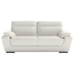 2-Sitzer Home Affaire "Brandy" Sofas Gr. B/H/T: 210 cm x 95 cm x 100 cm, Leder PAMPAS, weiß (bianco)