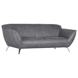 2-Sitzer GUTMANN FACTORY "Venezuela" Sofas Gr. B/H/T: 205cm x 83cm x 100cm, Semi-Anilin-Leder, grau