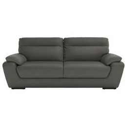 3-Sitzer Home Affaire "Brandy" Sofas Gr. B/H/T: 224 cm x 95 cm x 100 cm, Leder EVITA, grau