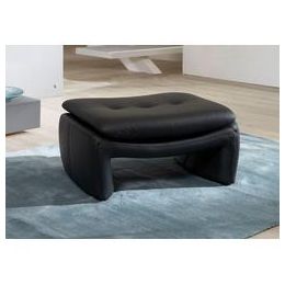 Hocker Places of Style "Luna" Gr. B/H/T: 80cm x 44cm x 65cm, NaturLEDER LongLife100, schwarz Sitzhocker Hocker