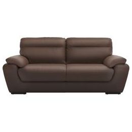 2-Sitzer Home Affaire "Brandy" Sofas Gr. B/H/T: 210 cm x 95 cm x 100 cm, Leder EVITA, braun (tobacco)