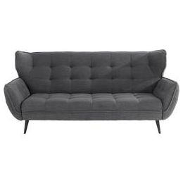 3-Sitzer LEONIQUE "Ariana" Sofas Gr. Flachgewebe, grau (dunkelgrau)