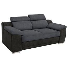 Sit & More 2-Sitzer SIT & MORE "Xenia" Sofas Gr. B/H/T: 180cm x 94cm x 96cm, Luxus-Microfaser ALTARA NUBUCK, schwarz (schwarz, dunkelgrau)