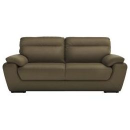 2-Sitzer Home Affaire "Brandy" Sofas Gr. B/H/T: 210 cm x 95 cm x 100 cm, Leder EVITA, grün (olive)