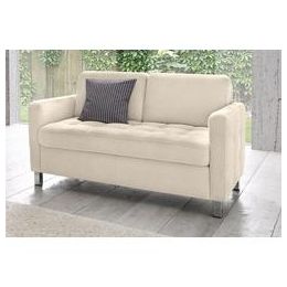 Sit & More 2-Sitzer SIT&MORE "Pablo" Sofas Gr. B/H/T: 133 cm x 78 cm x 78 cm, Luxus-Microfaser, beige (creme)